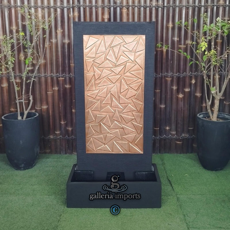 Abstract Copper Wall Water Feature | Top Fountains — Outdoor Escape