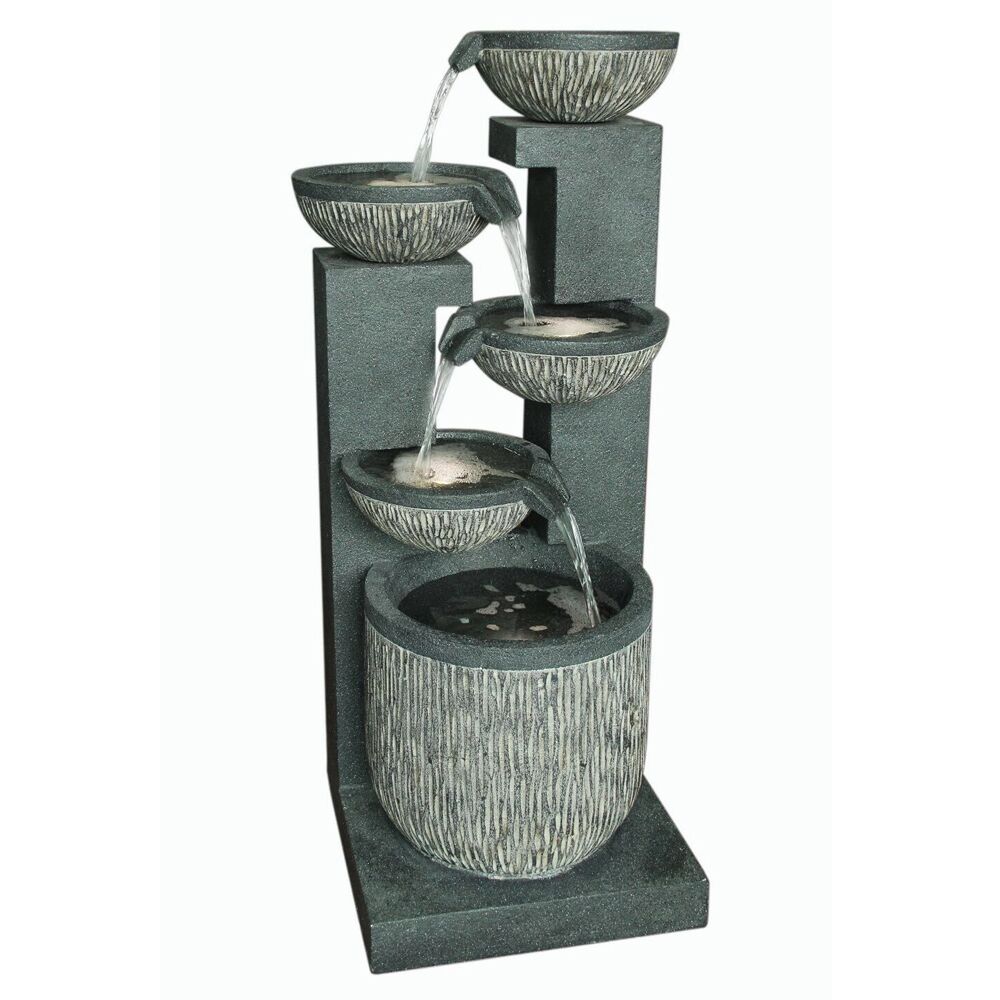 Multi Plate Bowls Cascade Water Feature — Outdoor Escape