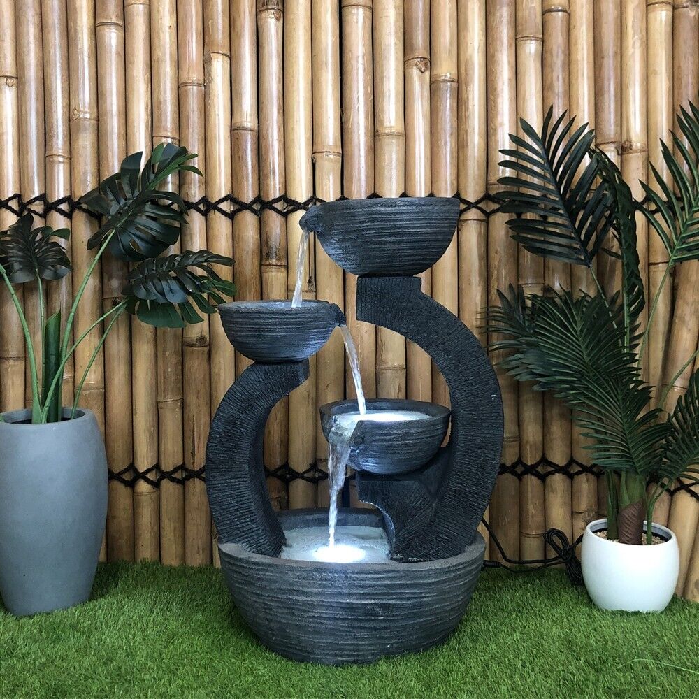 Triple Plate Bowls Cascade Water Feature — Outdoor Escape